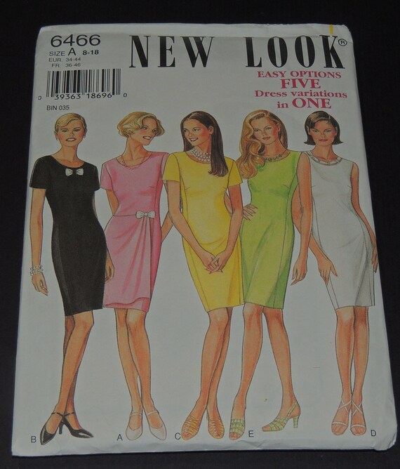 Uncut 8-16 New Look 6466 Dress Pattern | Etsy