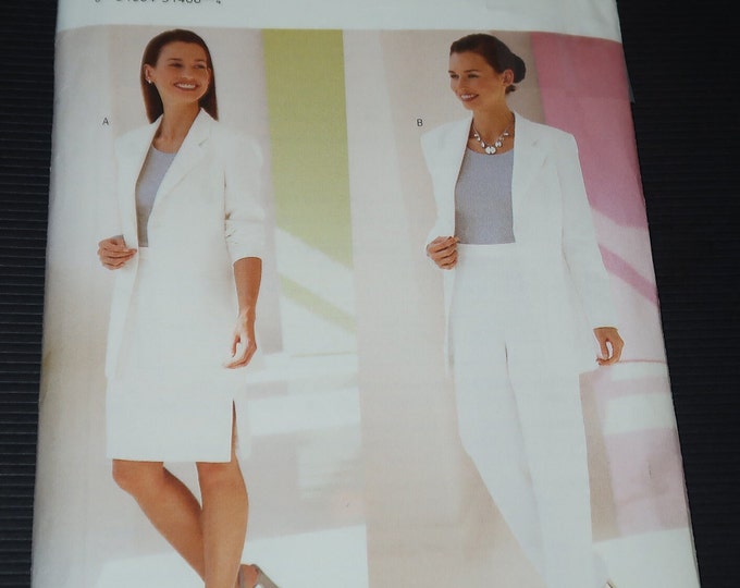 Uncut 12-14-16 Butterick 6543 Fast and Easy Misses/petite Jacket, Skirt ...