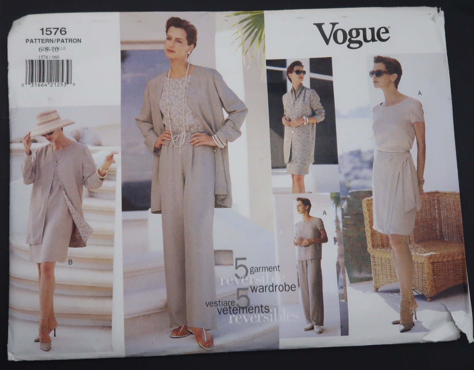 Uncut 6-8-10 Five Garment Reversible Wardrobe Vogue 1576 - Etsy