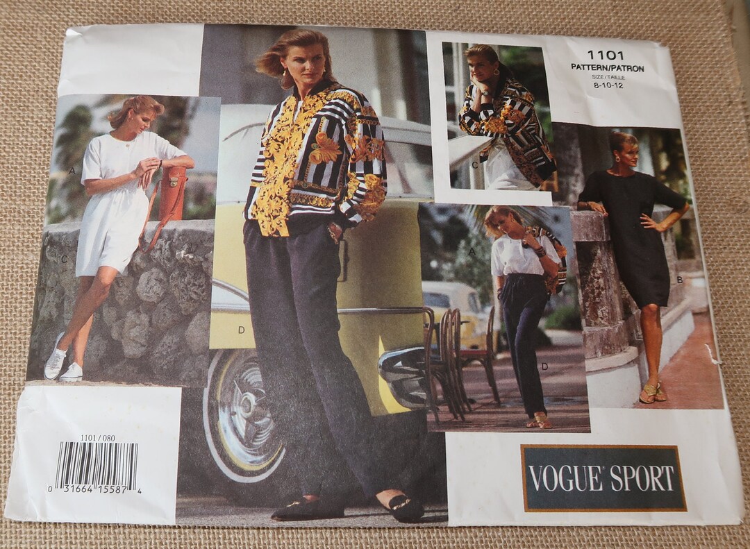 Uncut 8-10-12 Vogue Sport 1101 Misses Jacket, Dress, Top, Shorts and ...