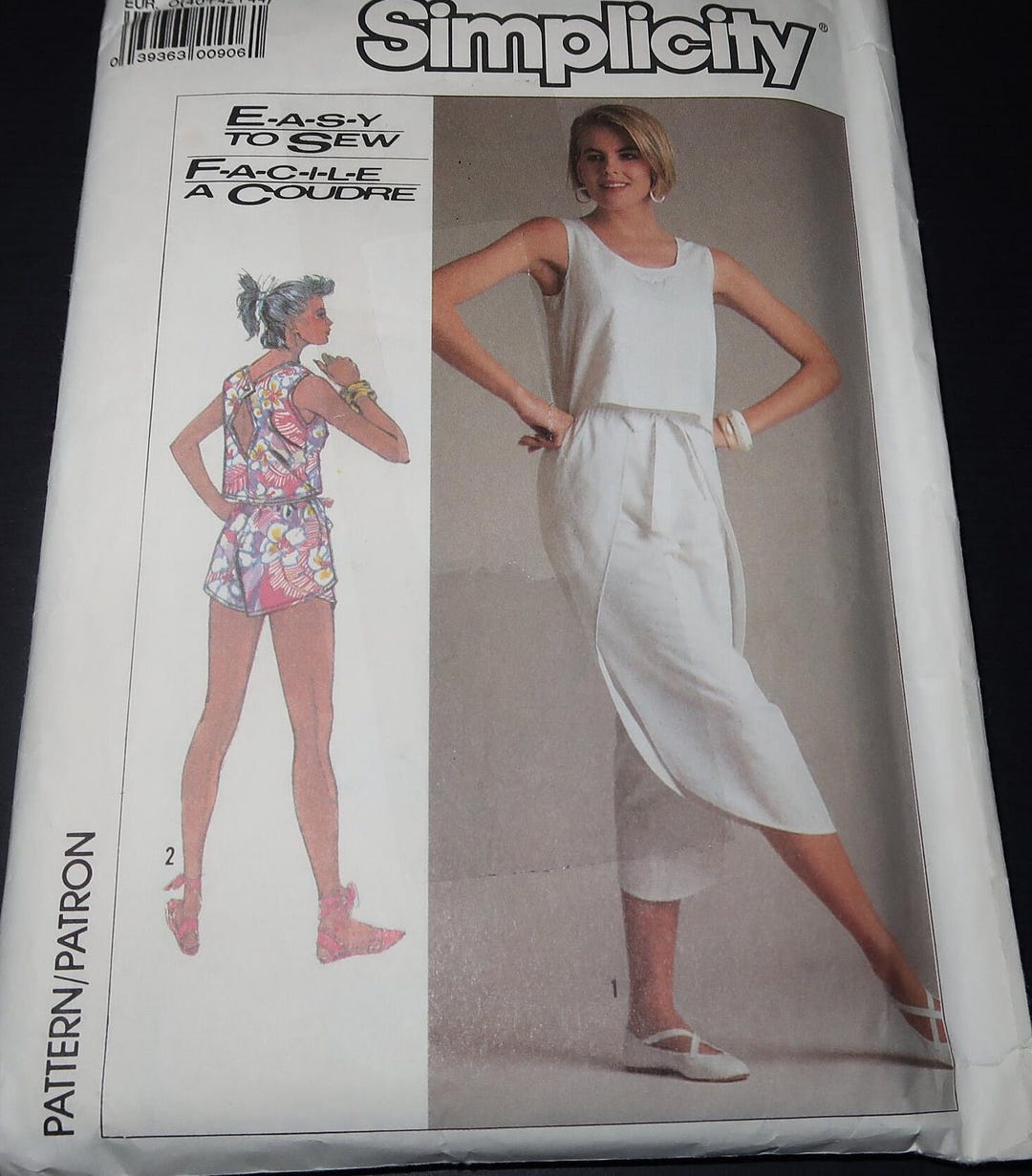 Uncut 6-8-10 Simplicity 7956 Top and Wrap Pants and Shorts Pattern - Etsy
