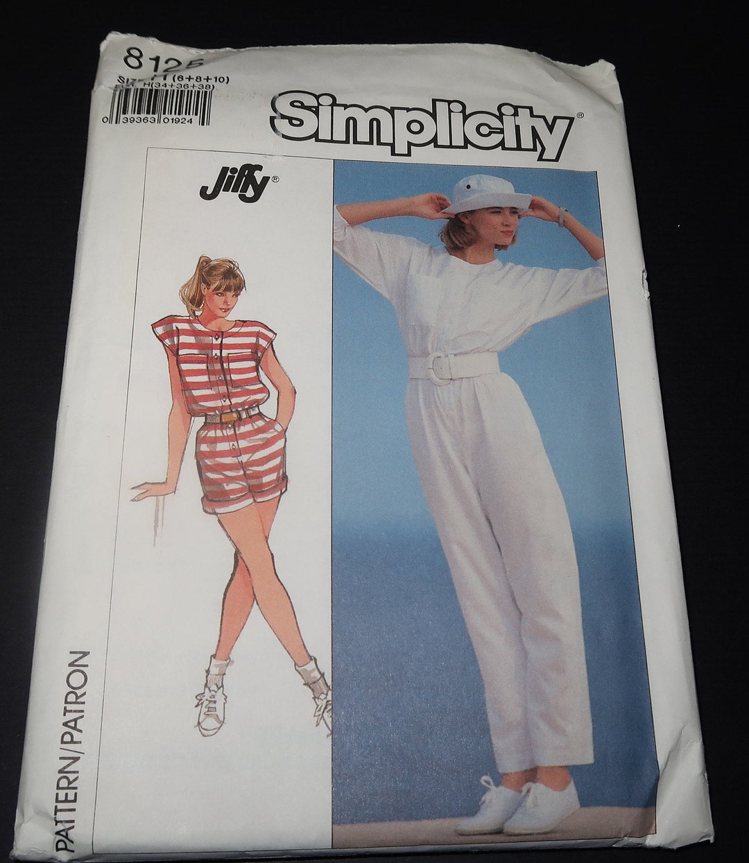 Uncut 8-10-12 Simplicity 8125 Misses Very Loose Fitting Jumpsuit in Two ...