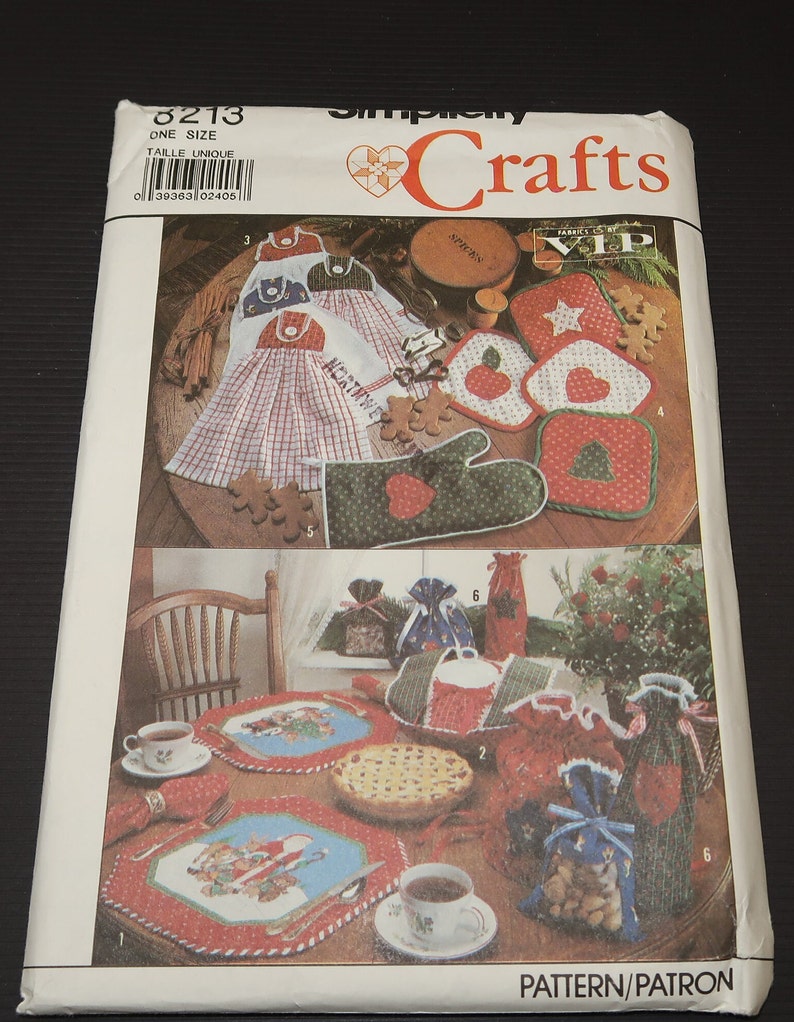 Uncut Simplicity Crafts 8213 Kitchen Accessories Pattern - Etsy