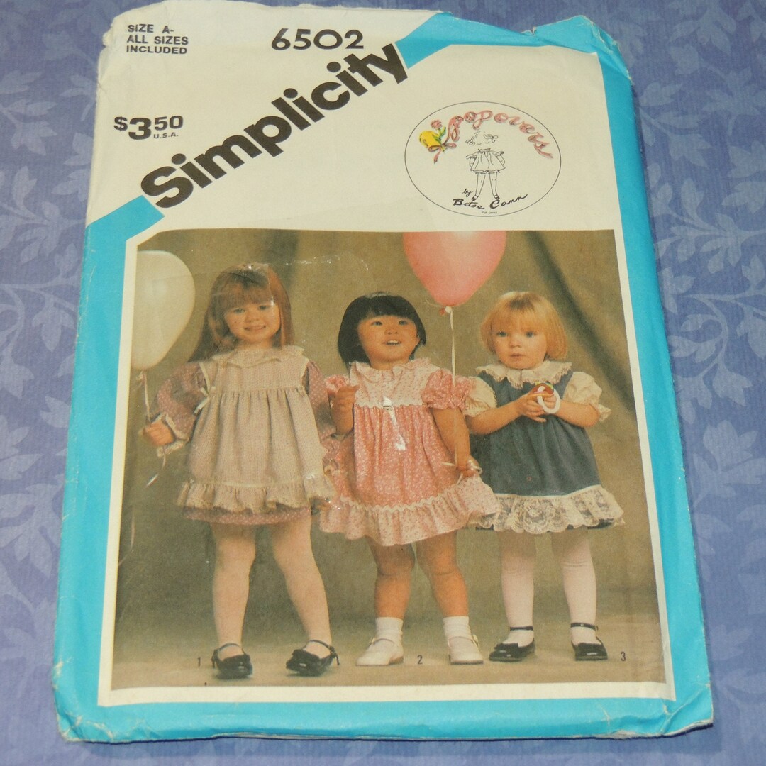 Uncut Toddlers Dresses and Panties Pattern, Simplicity 6502 - Etsy
