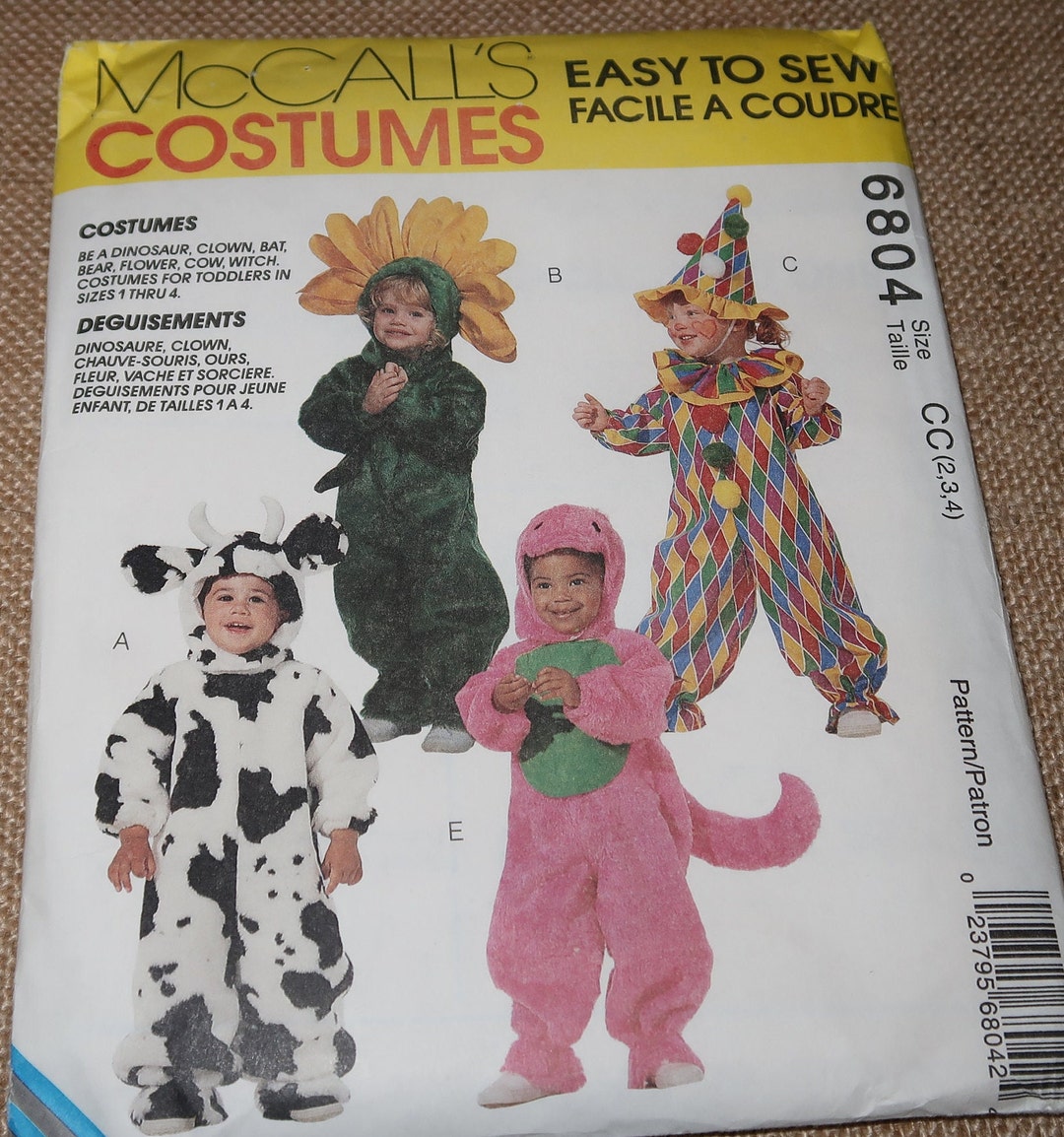 Uncut 2-3-4 Kids Easy to Sew Mccalls 6804 Costume Pattern - Etsy