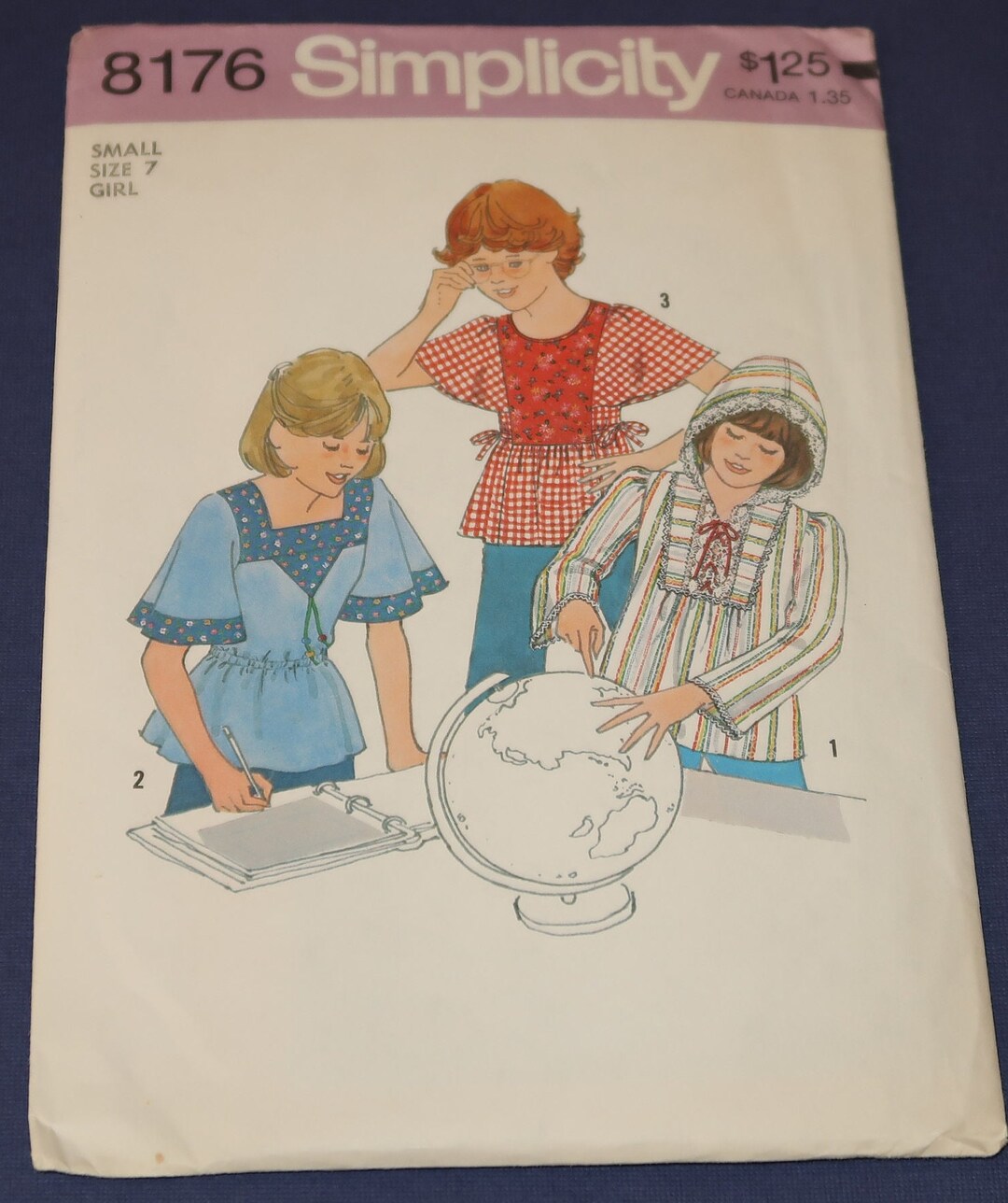 Uncut Girls 7 Simplicity 8176 Girls Pullover Top Pattern Dated 1977 - Etsy