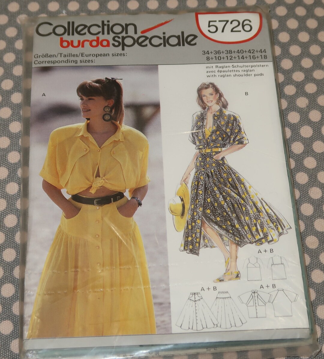 Uncut 8-18 Burda Collection 5726 Skirt, Blouse and Camisole Pattern - Etsy