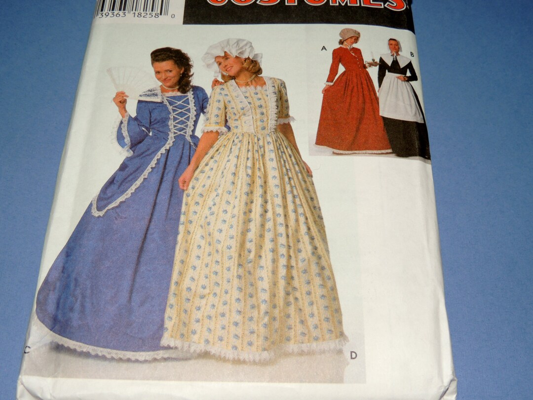 Uncut 4-6-8 Simplicity 9713 Costume Pattern Puritan, Centennial, 18th ...