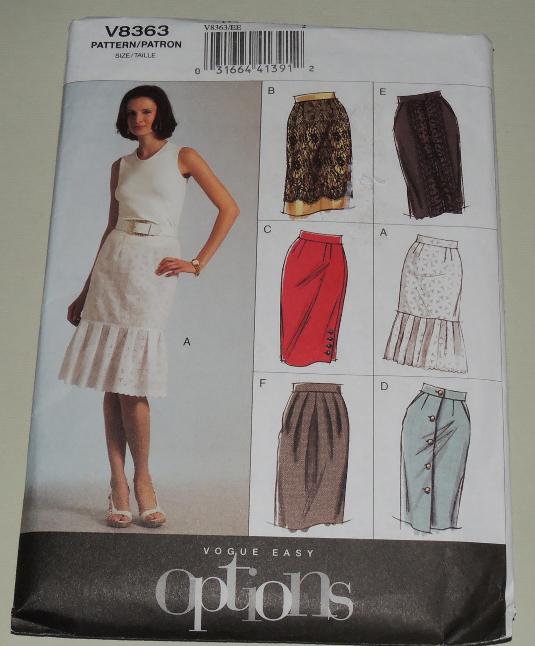 Uncut 14-20 Vogue 8363 Various Skirts Pattern - Etsy