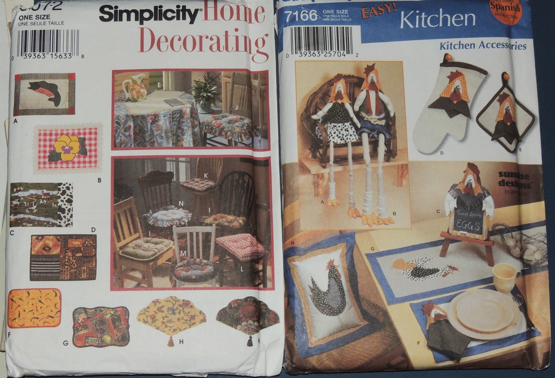 Uncut Two Kitchen Accessories Patterns Simplicity 9072 and Simplicity ...