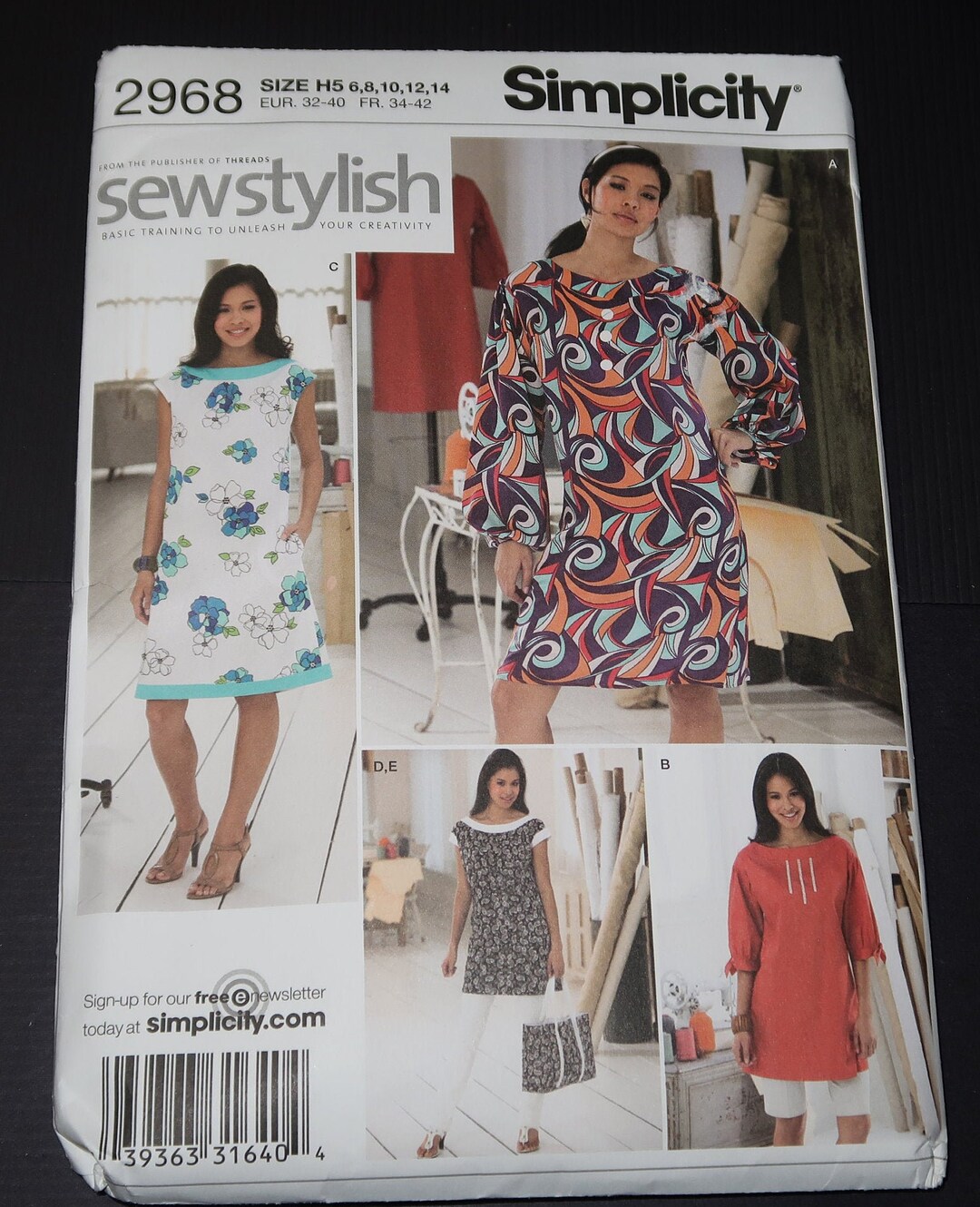 Uncut 6-14 Simplicity 2968 "sew Stylish" Misses/petite Pullover Dress ...