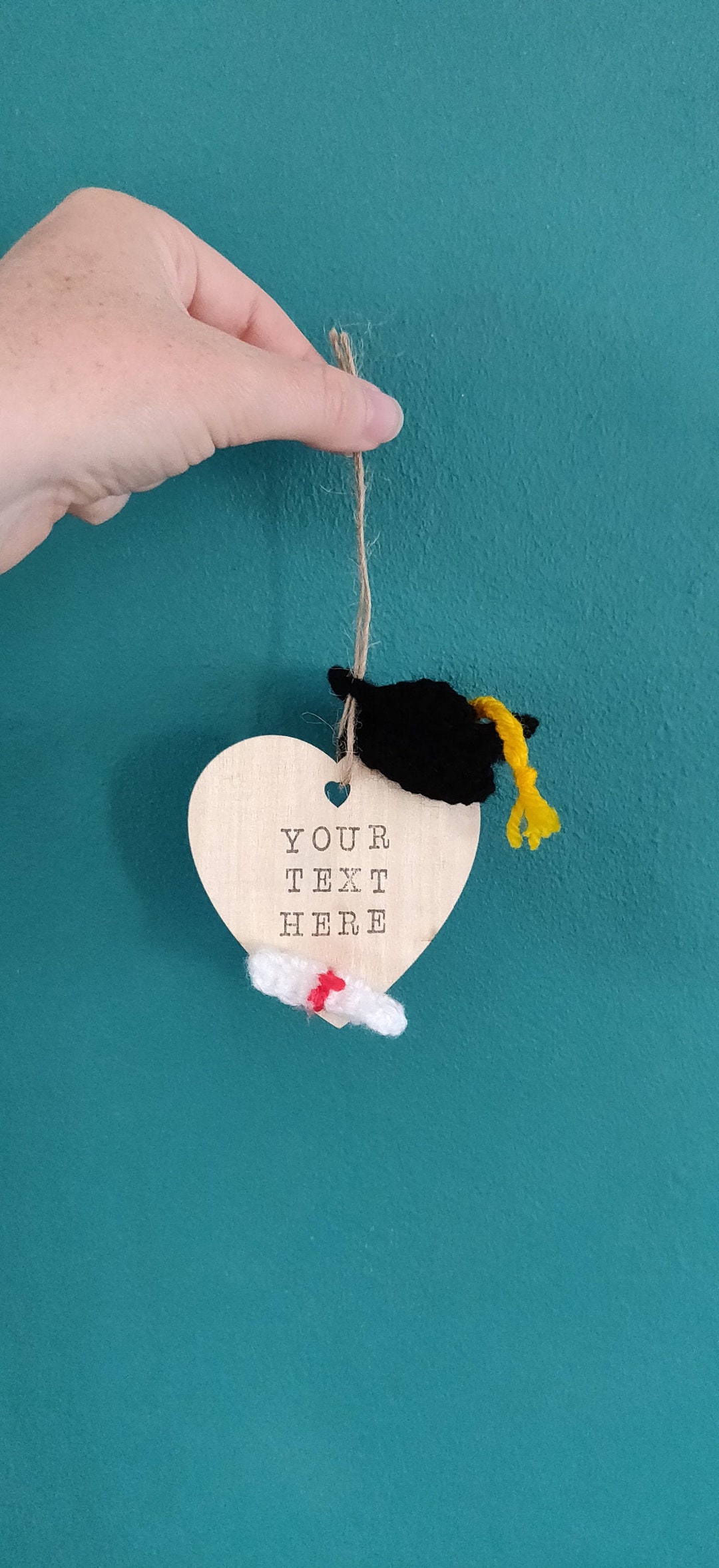 Graduation Cap Hanging Sign, Unique Graduation Gift, Personalised ...