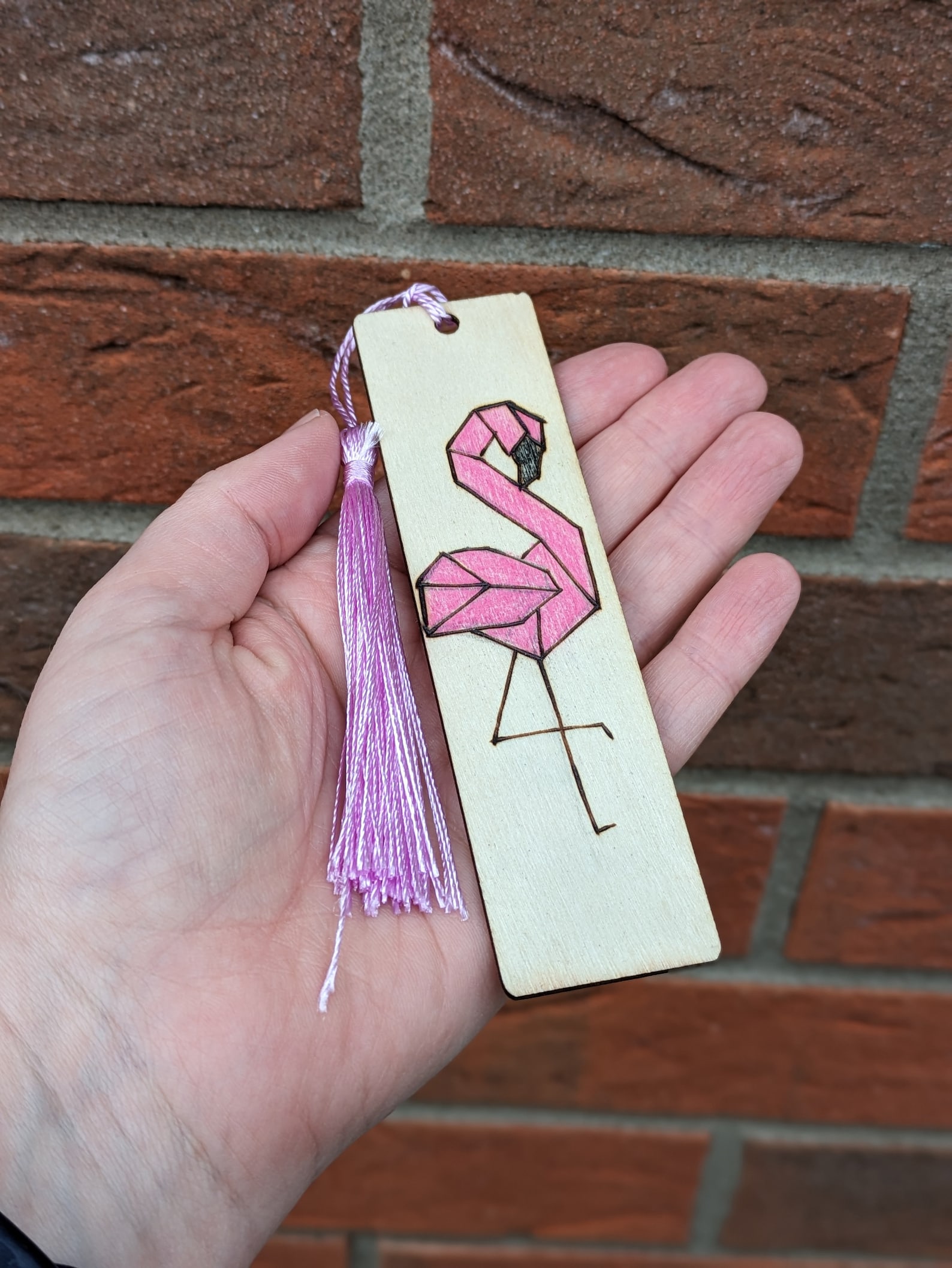 Pink Flamingo Bookmark Gift, Wooden Bird Book Marker, Book Accessories ...