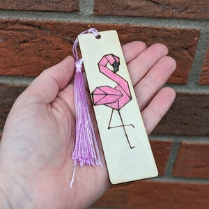 Pink Flamingo Bookmark Gift, Wooden Bird Book Marker, Book Accessories ...