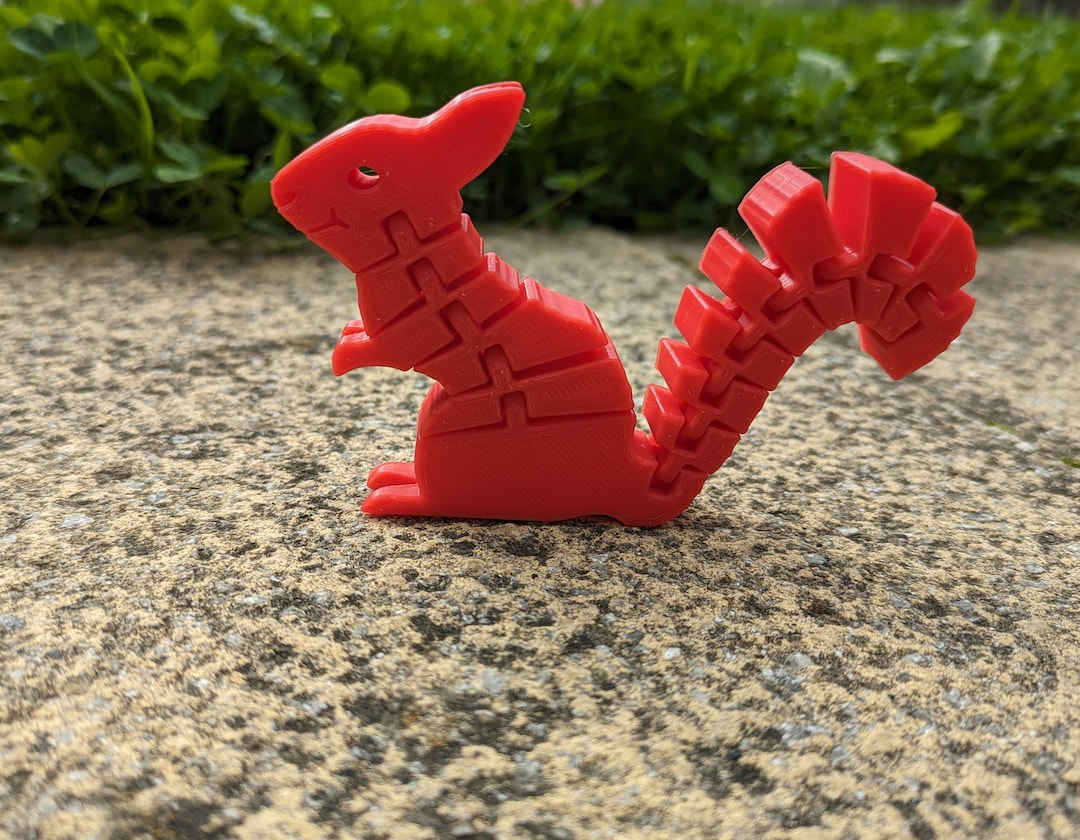 Flexible Squirrel Fidget Toy, Red Squirrel Ornament, Autumn, Fall ...