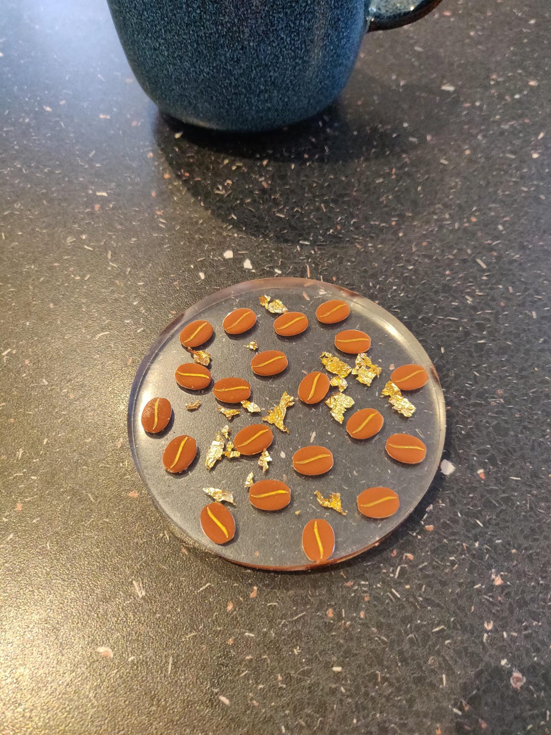Coffee Lover Coaster, Coffee Bean Coaster, Office, Man Cave Decor ...