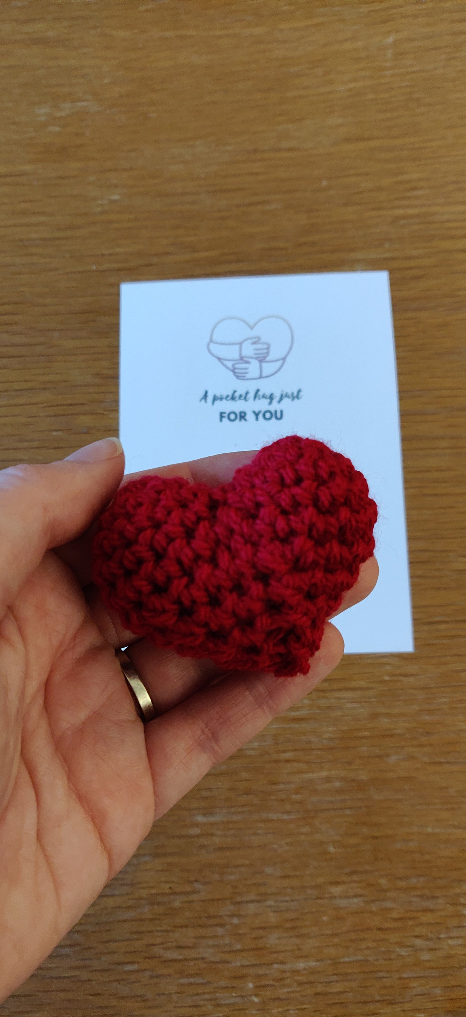 Pocket Hug Red Heart Token Pocket Hug for Mum Son Daughter - Etsy