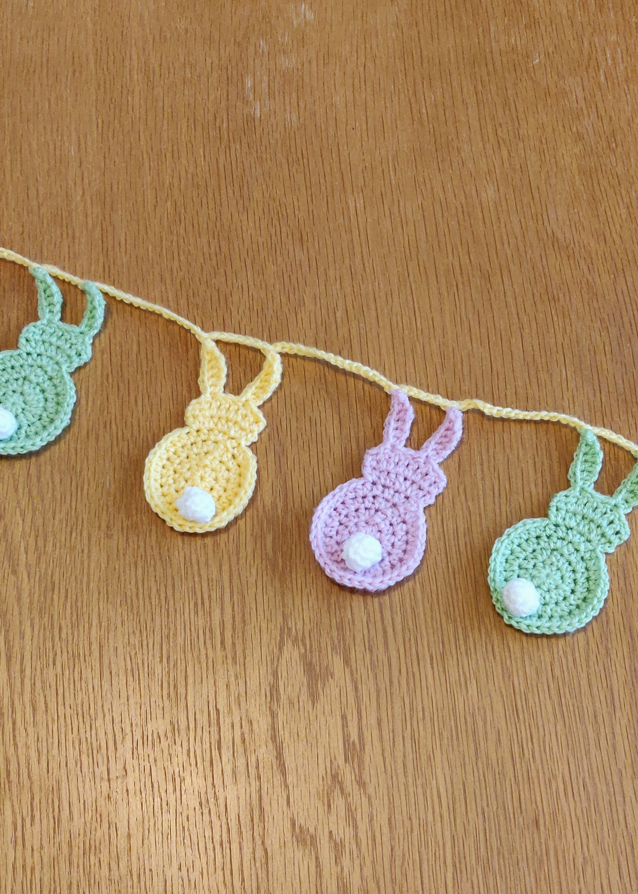 Rainbow Bunny Garland, Crochet Garland, Rabbit Garland, Crochet Bunny ...