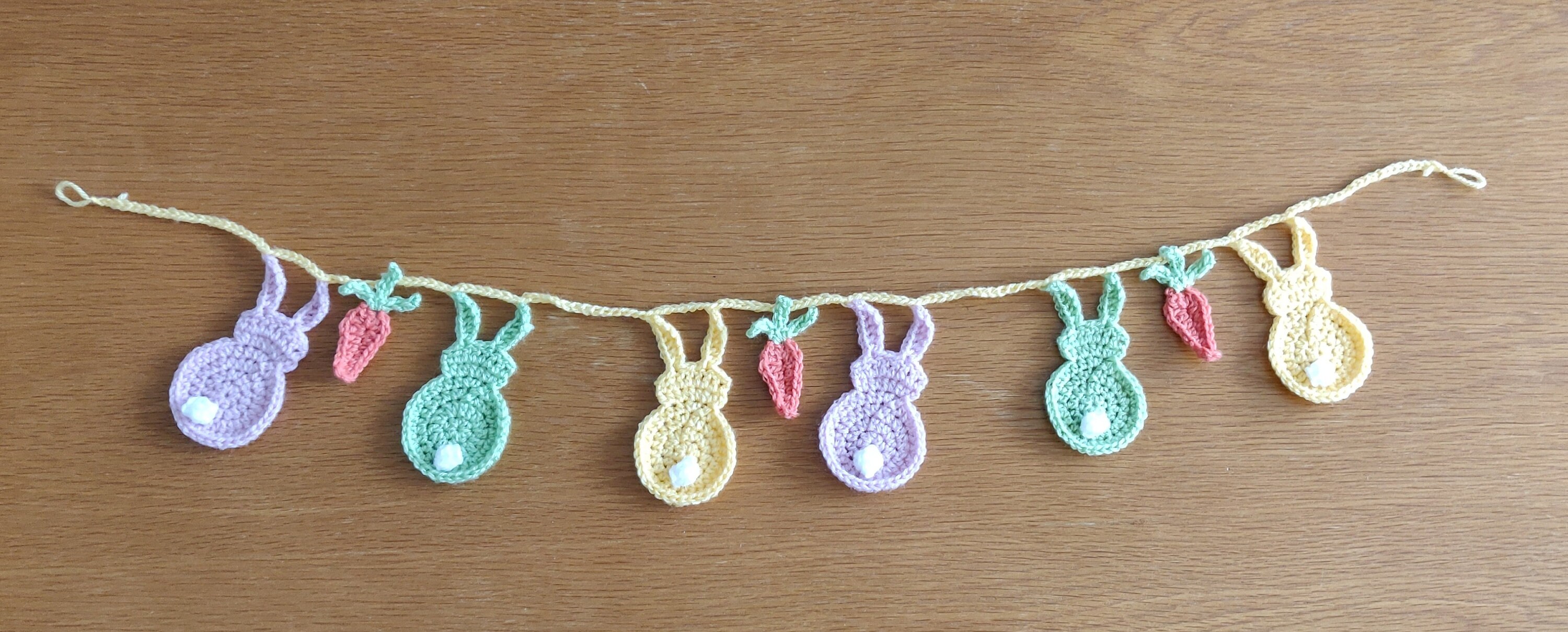 Rainbow Bunny Garland, Crochet Garland, Rabbit Garland, Crochet Bunny ...