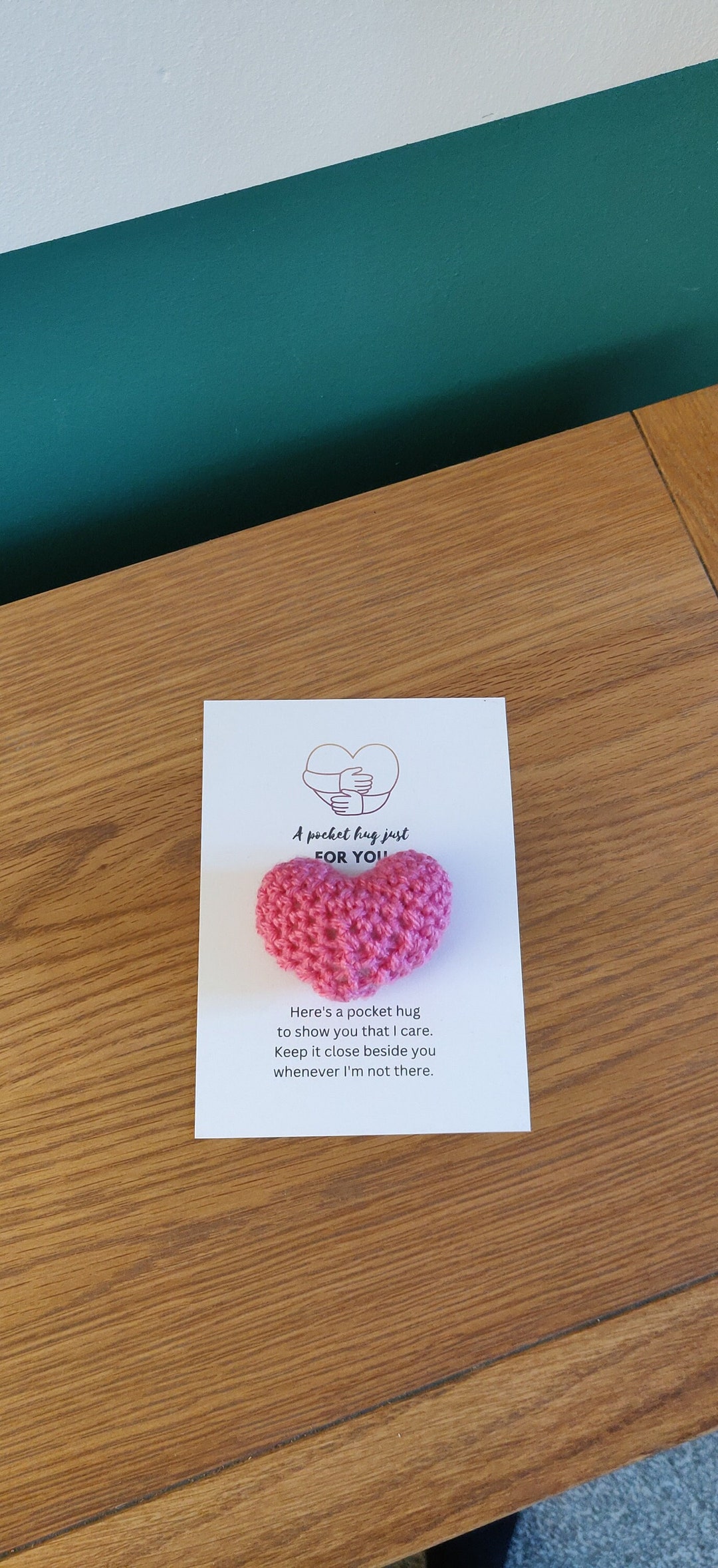 Pocket Hug Heart Token, Pocket Hug for Mum, Son, Daughter, Crochet ...