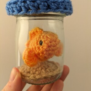 Mini Fish Tank, Crochet Fish, Fun Birthday Gift, Goldfish Bowl ...