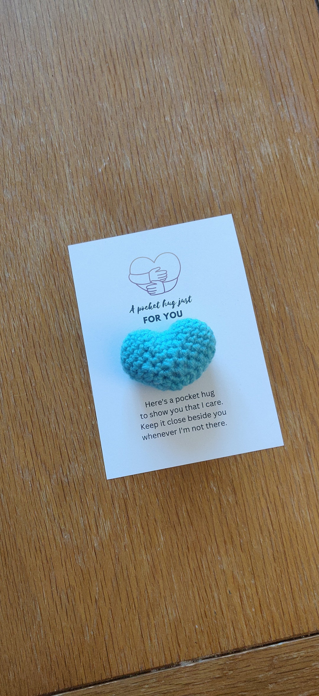 Pocket Hug Heart Token, Pocket Hug for Mum, Son, Daughter, Crochet ...