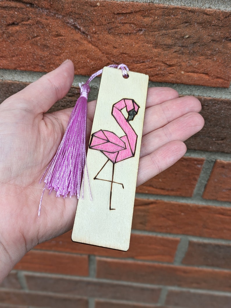 Pink Flamingo Bookmark Gift, Wooden Bird Book Marker, Book Accessories ...