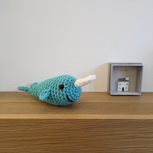 Crochet Narwhal Plush, Unicorn of the Seas, Beach House Decor, Seaside ...