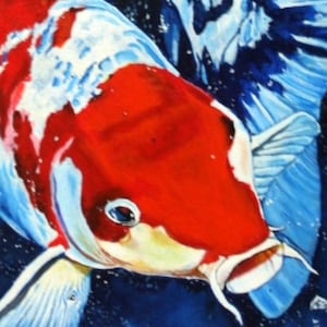 Koi Fish Print Taken From My Original Painting - Art, Wildlife, Sea ...