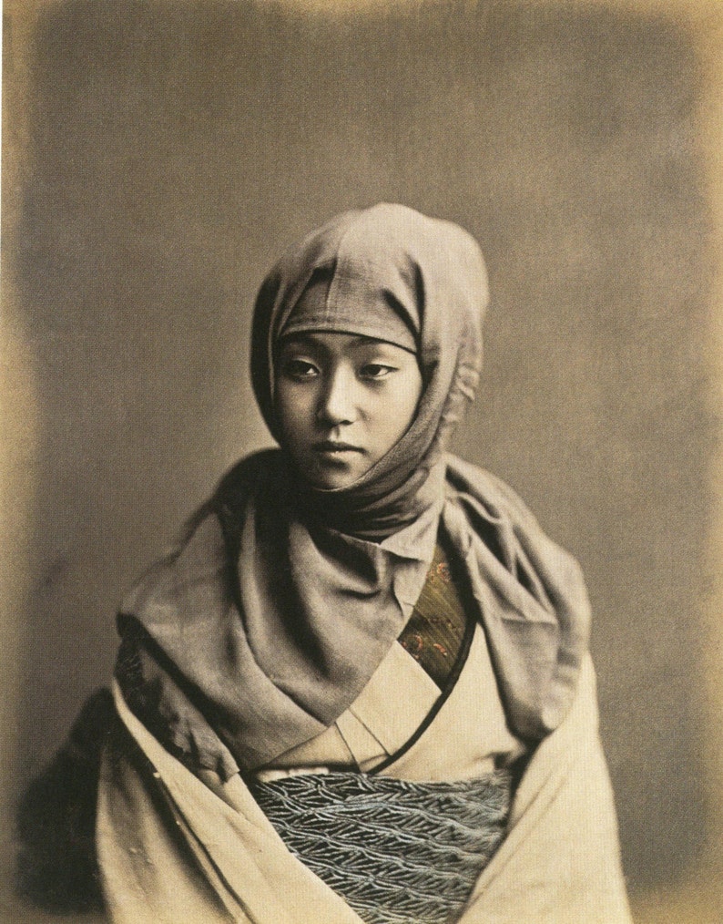 Young Japanese Woman Circa 1880 - Vintage Photo Print, Ready to Frame ...