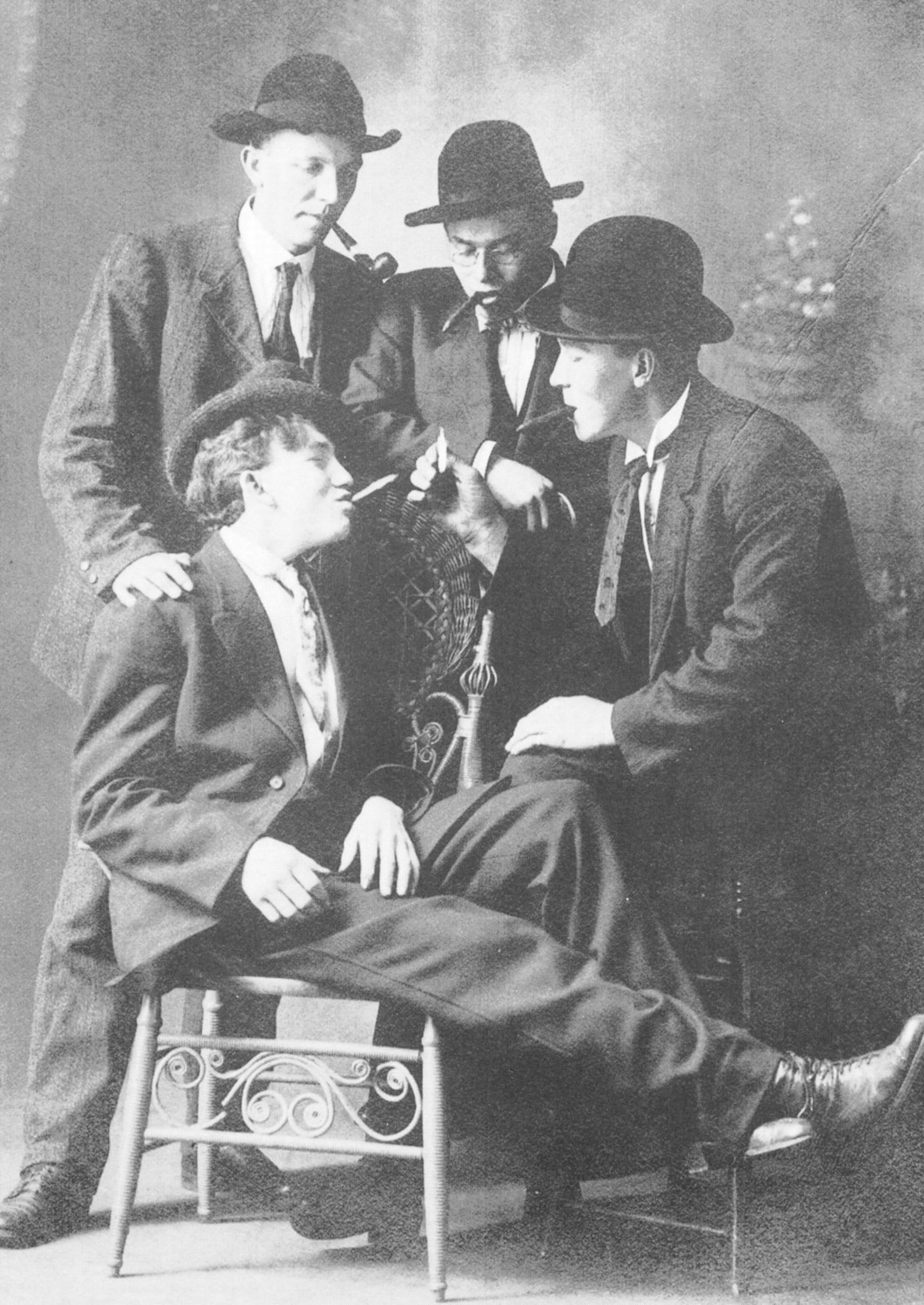 Men SMOKING CIGARS, Studio Portrait Circa 1920 - Vintage Photo Print ...