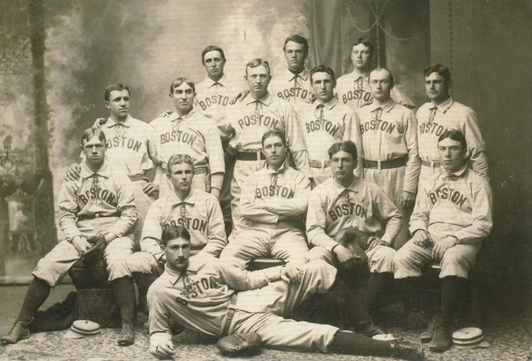 BOSTON AMERICANS Baseball Team - 1901 - Vintage Photo Print, Ready to ...