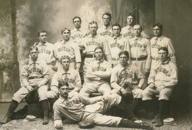BOSTON AMERICANS Baseball Team - 1901 - Vintage Photo Print, Ready to ...