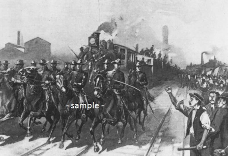 CHICAGO, Illinois - Pullman Railroad Strike - Circa 1894 - Vintage ...