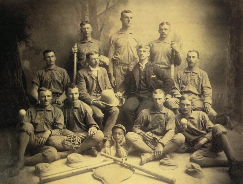 BASEBALL TEAM in a small American town in 1880 Vintage Photo | Etsy