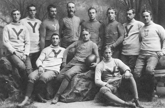 YALE UNIVERSITY Football Team in 1887 Vintage Photo Art | Etsy