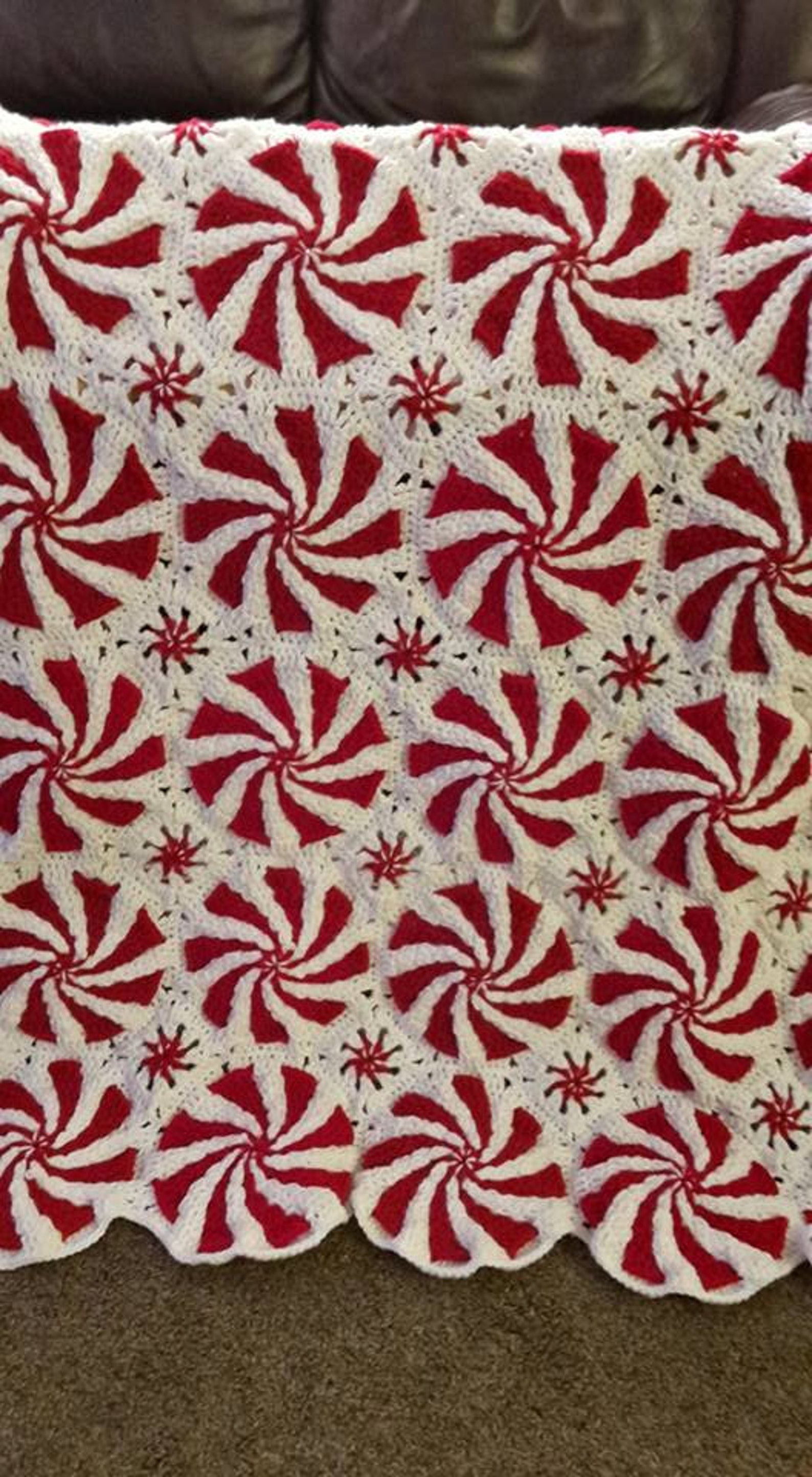 Christmas Candy Throw - Etsy