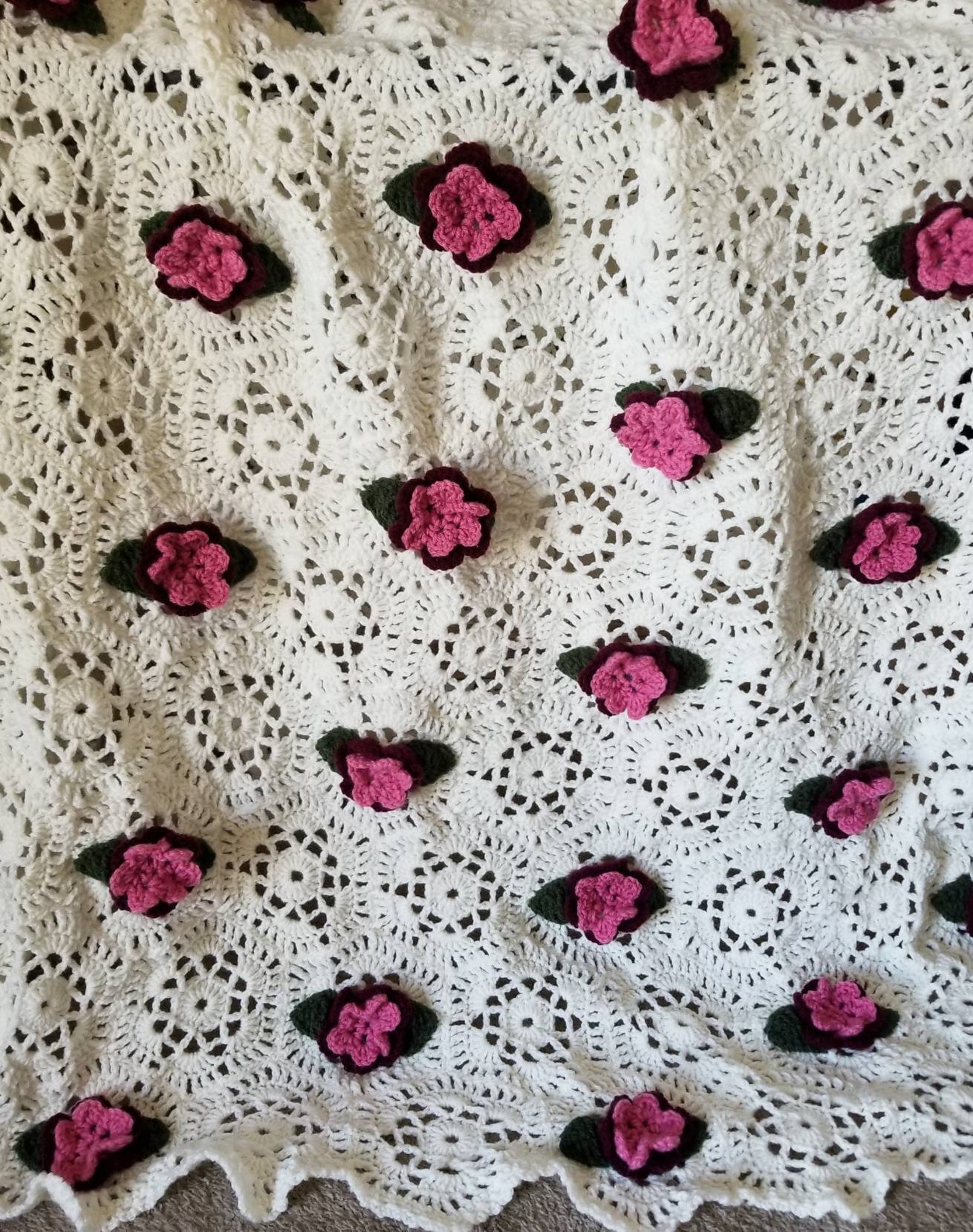 Rose Garden Afghan - Etsy
