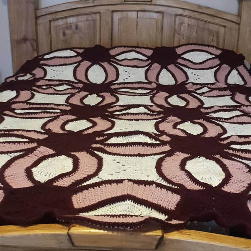 Crochet Double Wedding Ring Blanket - Etsy