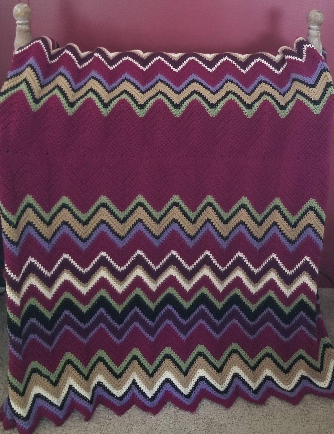 Boysenberry Ripple Afghan - Etsy