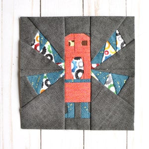 PDF Robot Quilt Block Pattern - Foundation Paper Piecing Pattern ...