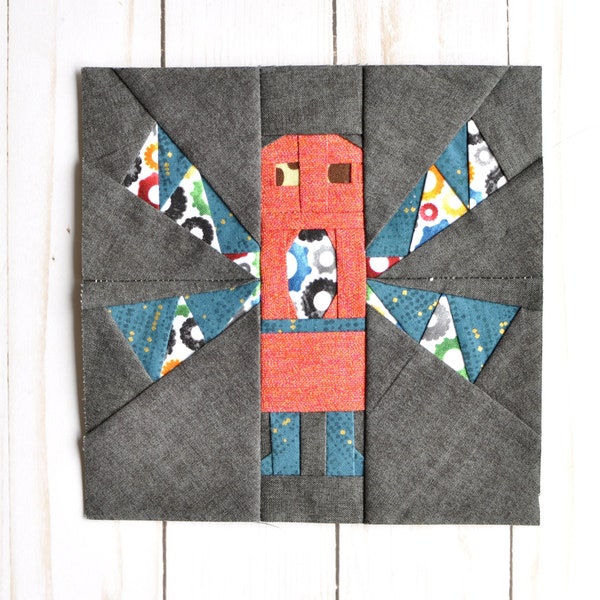 Robot Quilt - Etsy