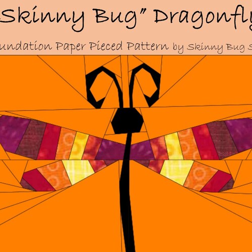 Dragonfly Paper Pieced Pattern - Etsy