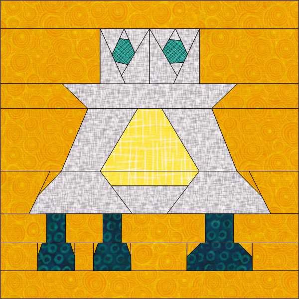 Set of 6 PDF Robot Quilt Block Patterns foundation paper | Etsy