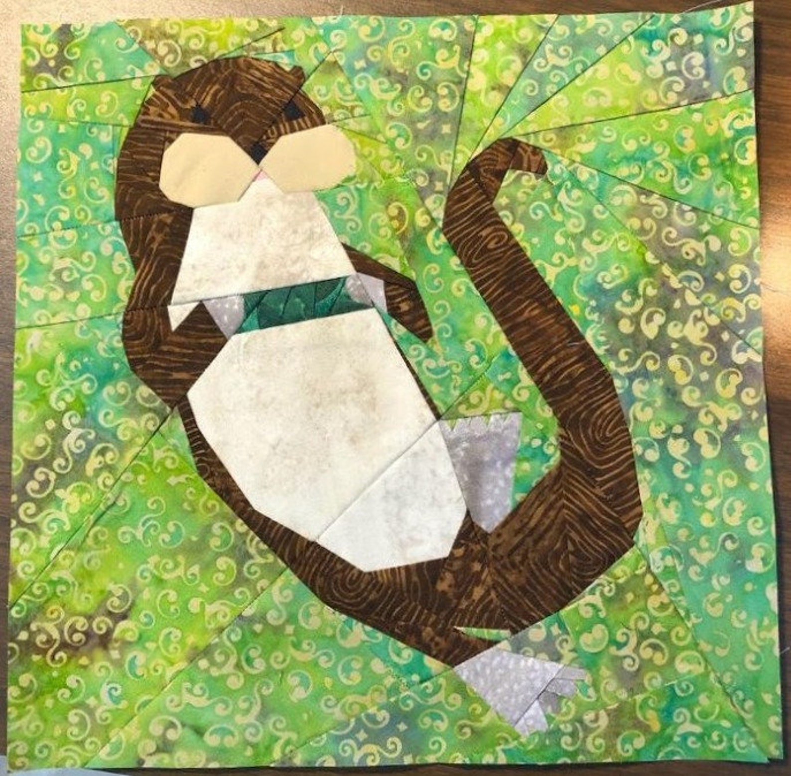 PDF Otter Quilt Block Pattern - 10 Inch Foundation Paper Piecing ...