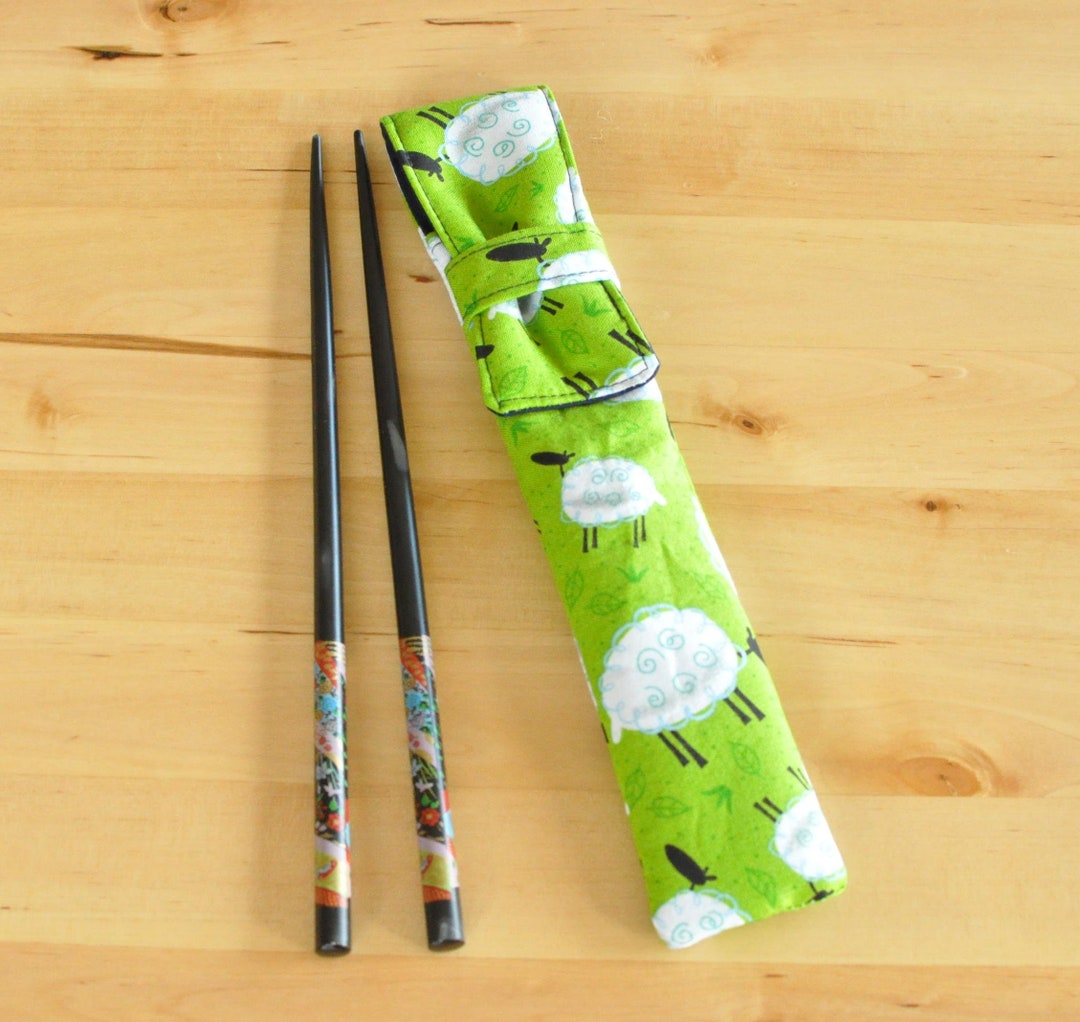 Chopstick Pouch - Reusable Straw Carrier - Handmade Teacher Gift ...