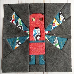 PDF Robot Quilt Block Pattern - Foundation Paper Piecing Pattern ...