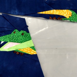 PDF Alligator Quilt Block Pattern - 10 Inch X 7 Inch Foundation Paper ...