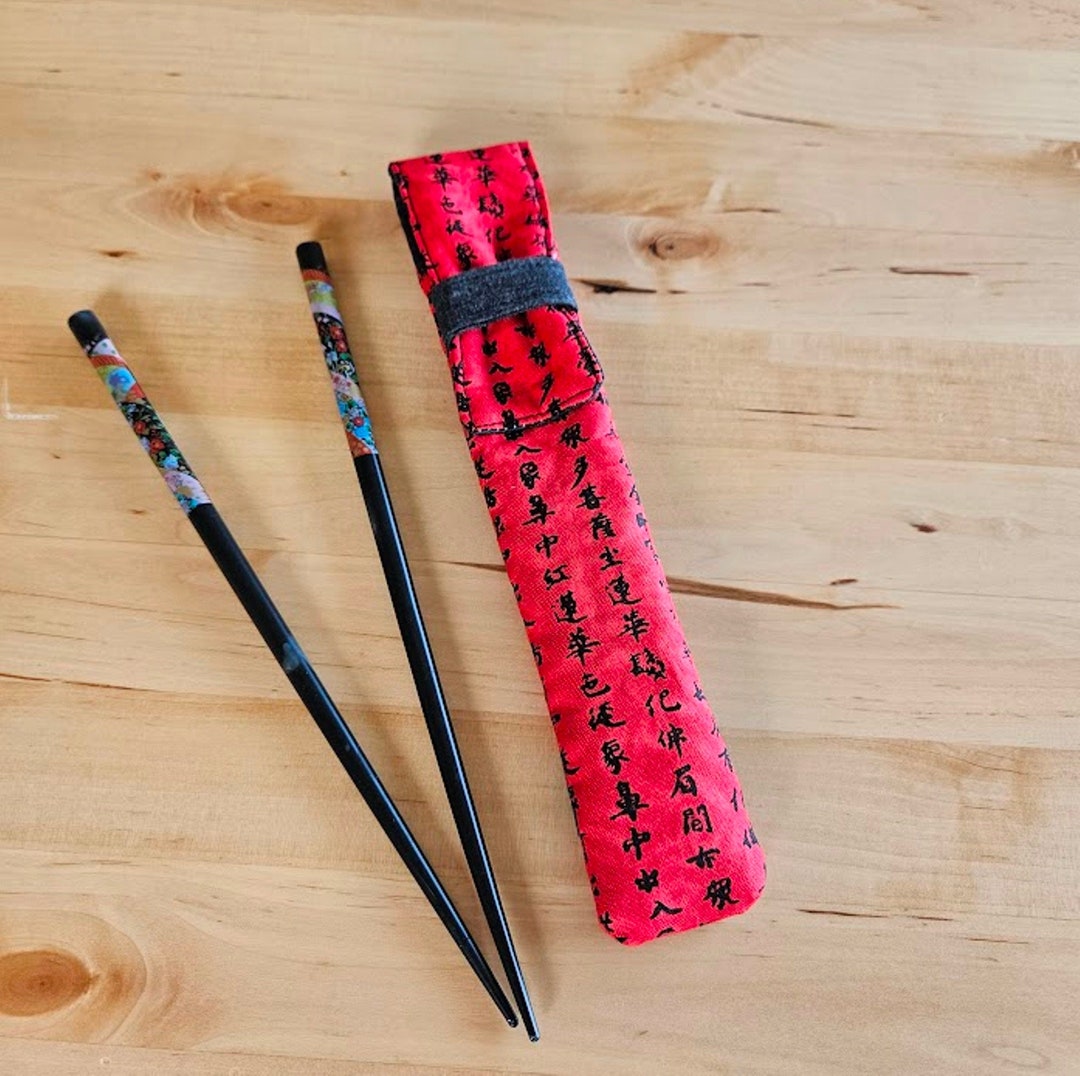 Chopstick Pouch - Reusable Straw Carrier - Wedding Gift - Crochet Hook ...