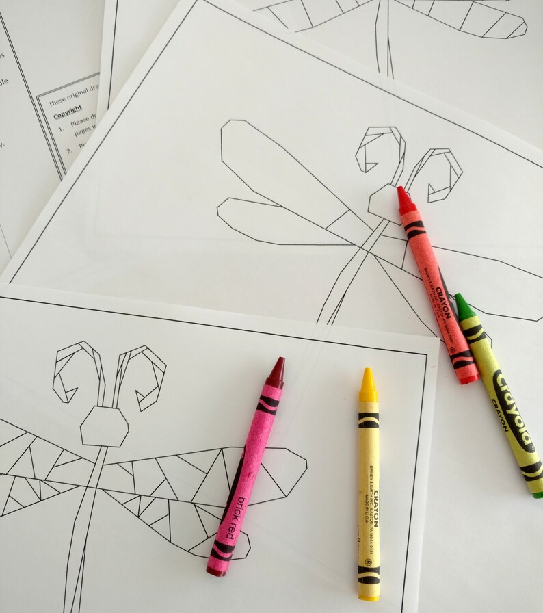 PDF Dragonfly Coloring Pages Graphic Design Printable Insect ...